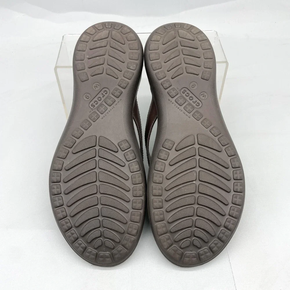 CROCS | Shoes | Crocs Womens 9 Capri V Flip Flops Sandals Espresso ...
